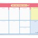 PRINTED Undated Weekly Desk Planner, Dateless Weekly Planner, Cute ...
