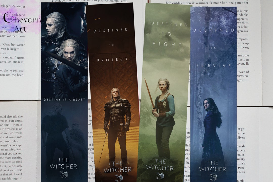 The Witcher Bookmarks - Etsy