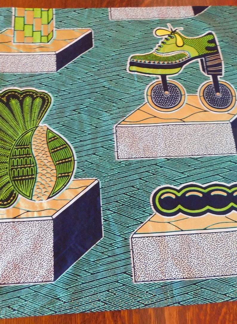 Aqua Blue Dutch Wax Table Runner - Beautiful Iconic Vlisco Design ...