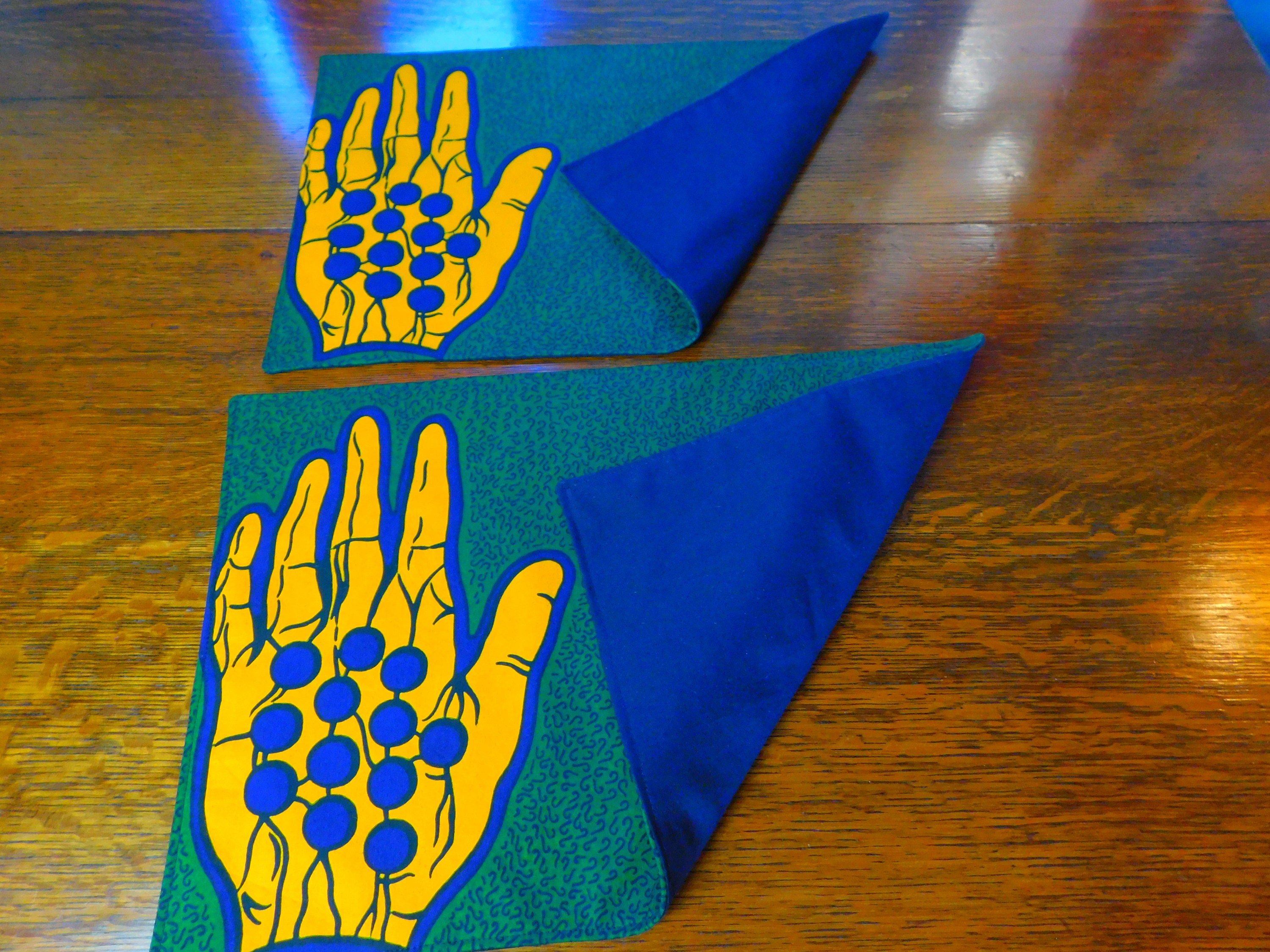 Hand and Finger Wax Block Placemats - Large Hand & Finger Design ...