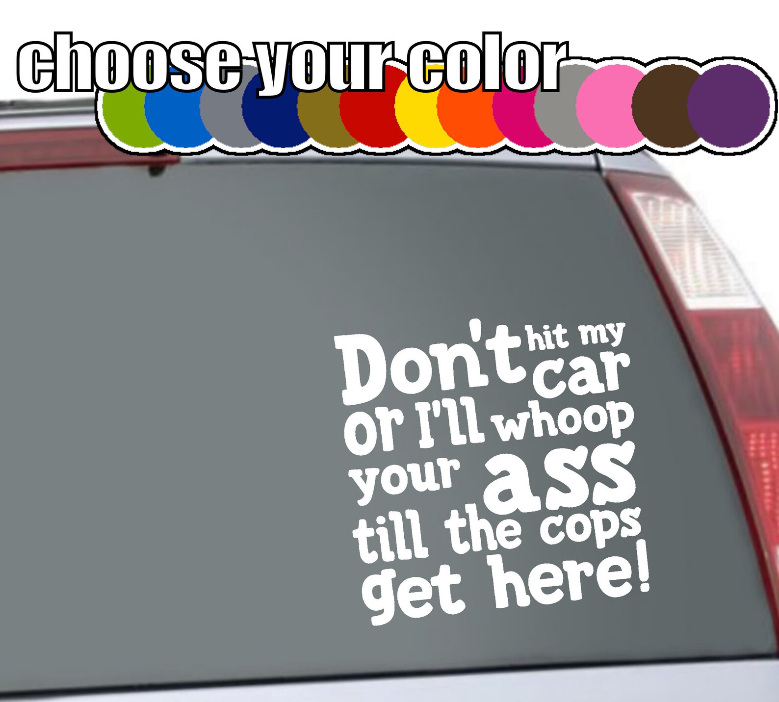 Don't hit my car Funny Window Decal for your people who | Etsy