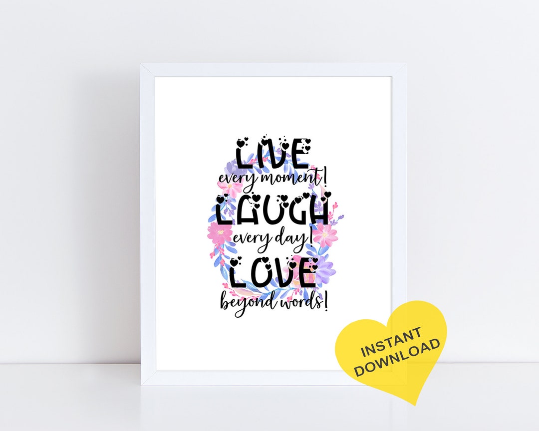 Printable Art "live LAUGH Love" - Home Décor / Prints / Décor / Home ...