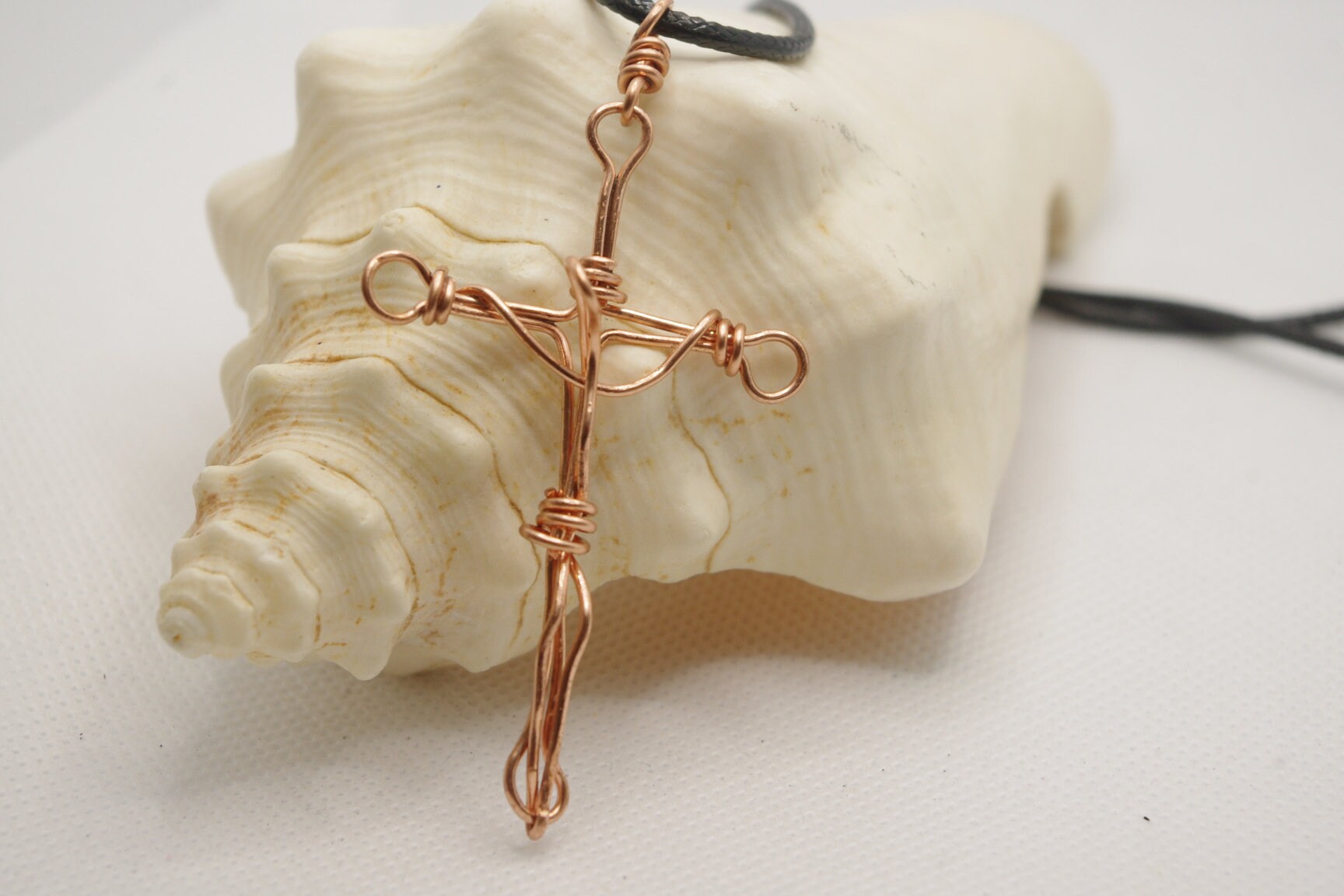 Copper Wire Wrapped Cross Crucifix Hand Crafted | Etsy