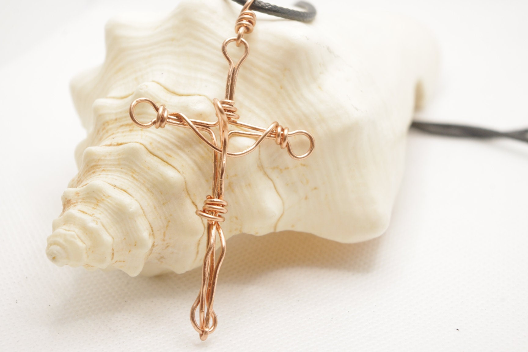 Copper Wire Wrapped Cross Crucifix Hand Crafted | Etsy