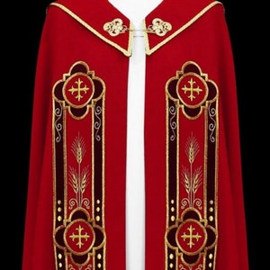 Red Cope Chasuble Vestments - Etsy