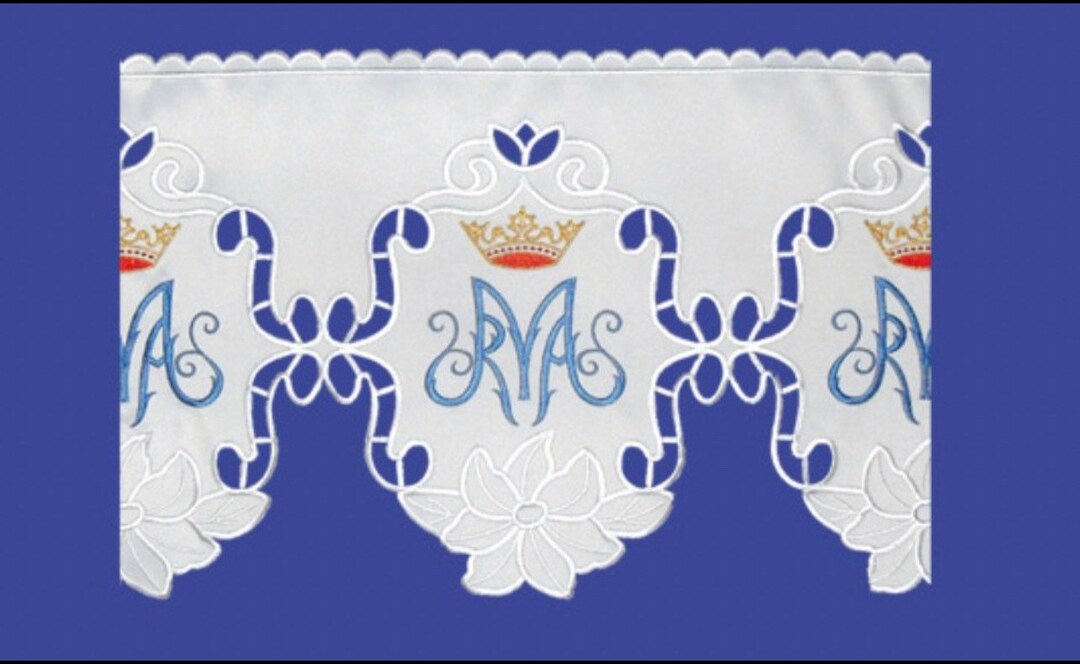 White Marian Altar Cloth - Etsy