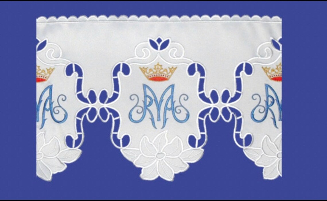White Marian Altar Cloth - Etsy