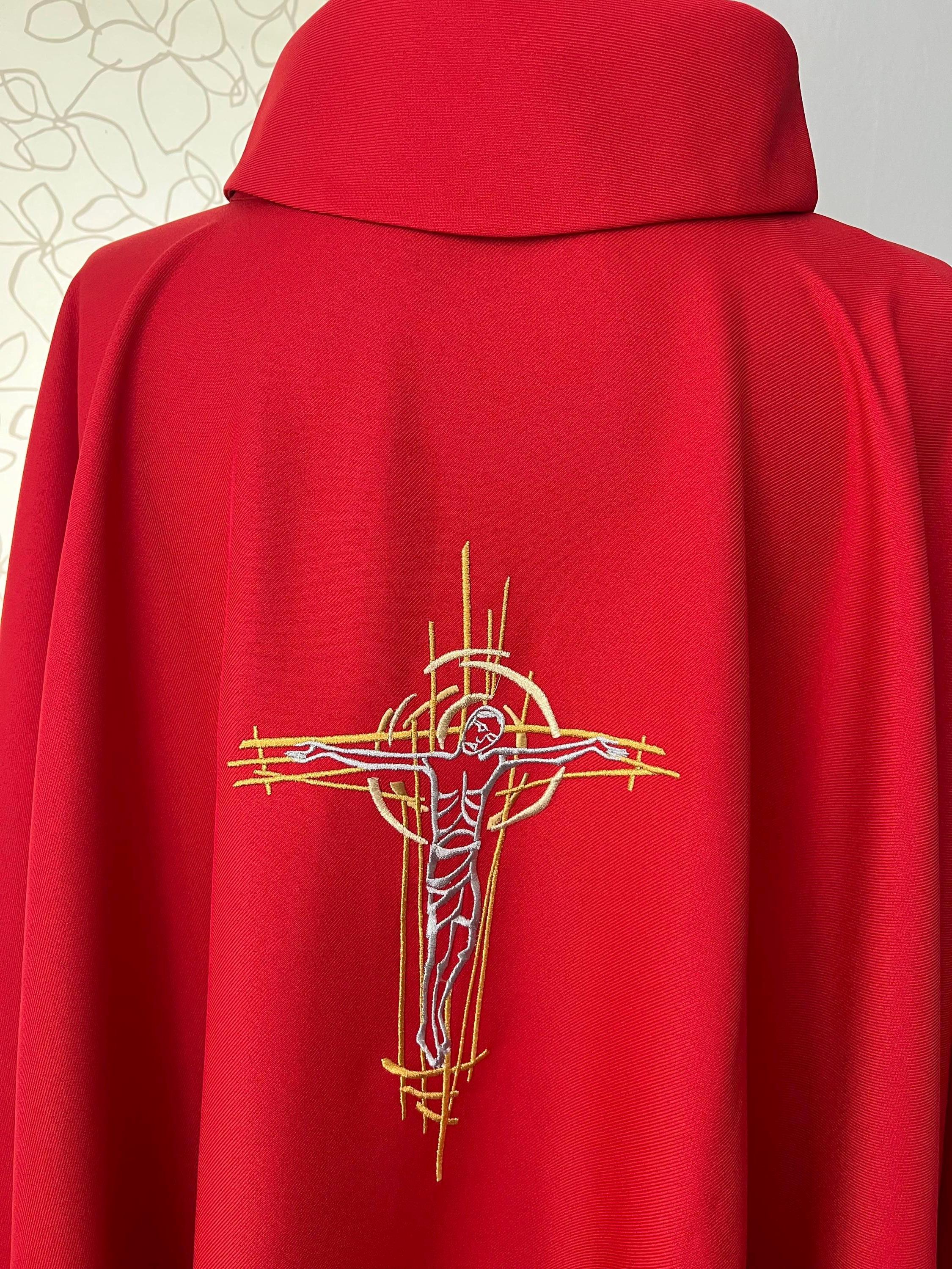 Red Chasuble Vestments Lent Passion Palm Sunday Holy Friday Messgewand ...