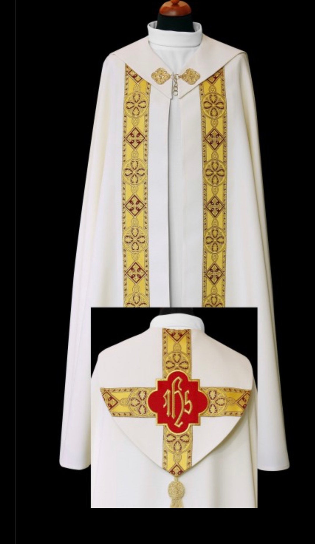 Cream White Trim Cope Chasuble Vestments - Etsy