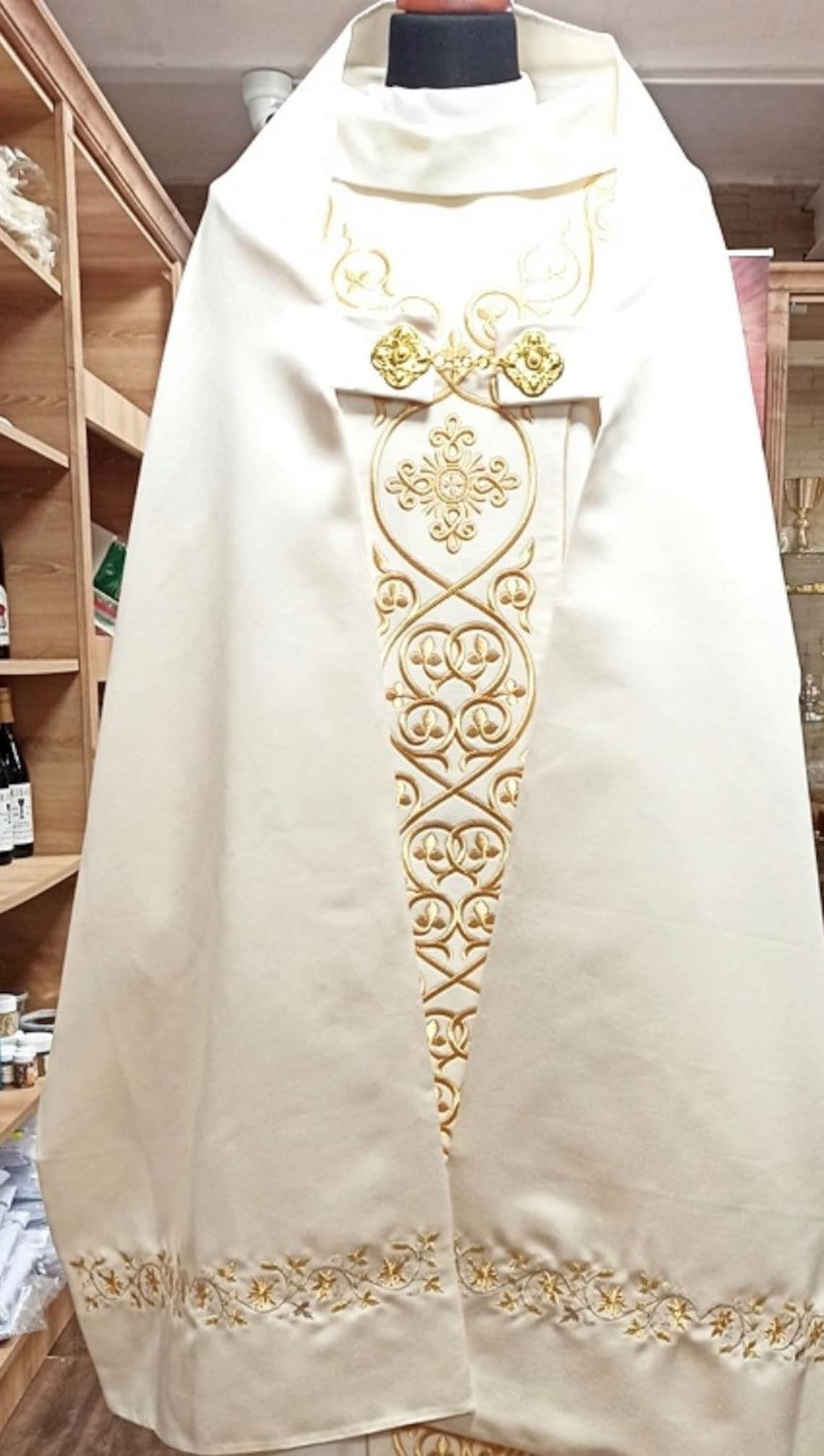 White Humeral Veil Embroidered Vestments - Etsy