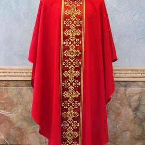 Red Italian Trim Chasuble Vestments - Etsy