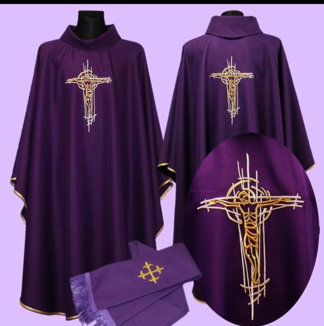 Lent Purple or Red Chasuble Vestments Messgewand Casula - Etsy