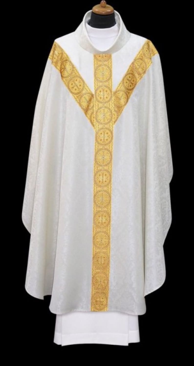 White Chasuble Vestments - Etsy