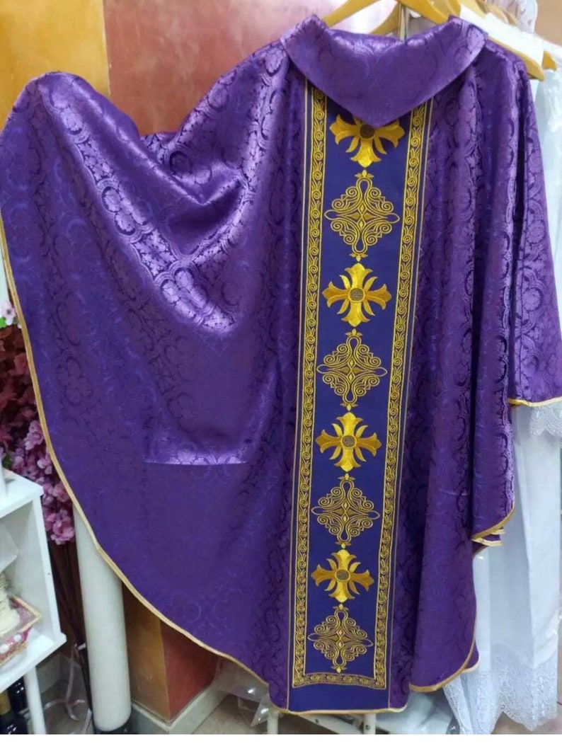 Purple Damask Chasuble Vestments - Etsy