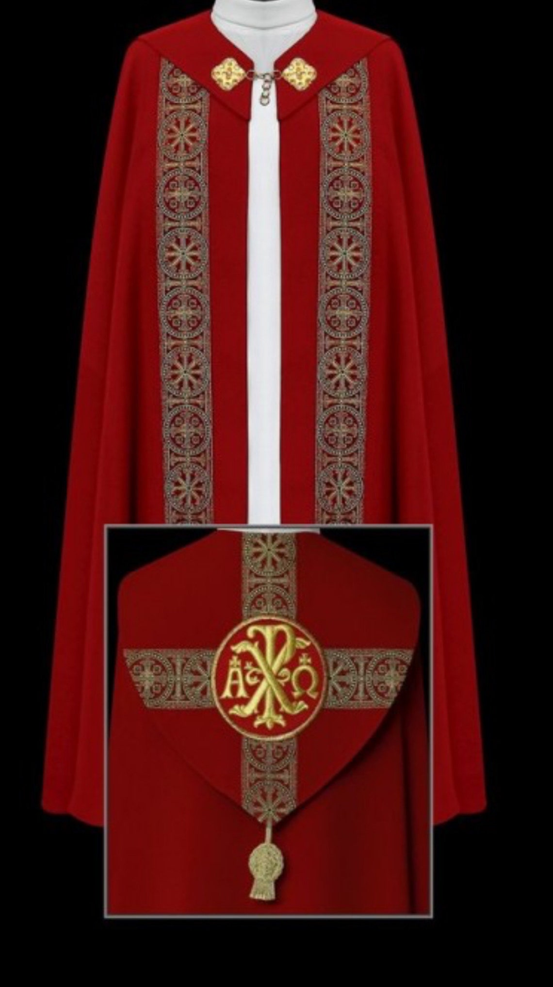 Red Cope Chasuble Vestments - Etsy