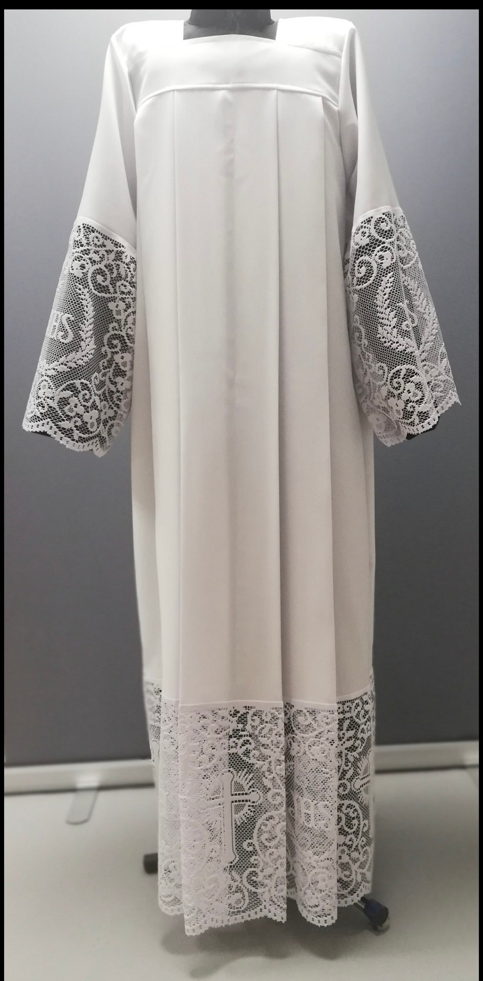 Lace Alb With Square Neck Chasuble Vestments - Etsy