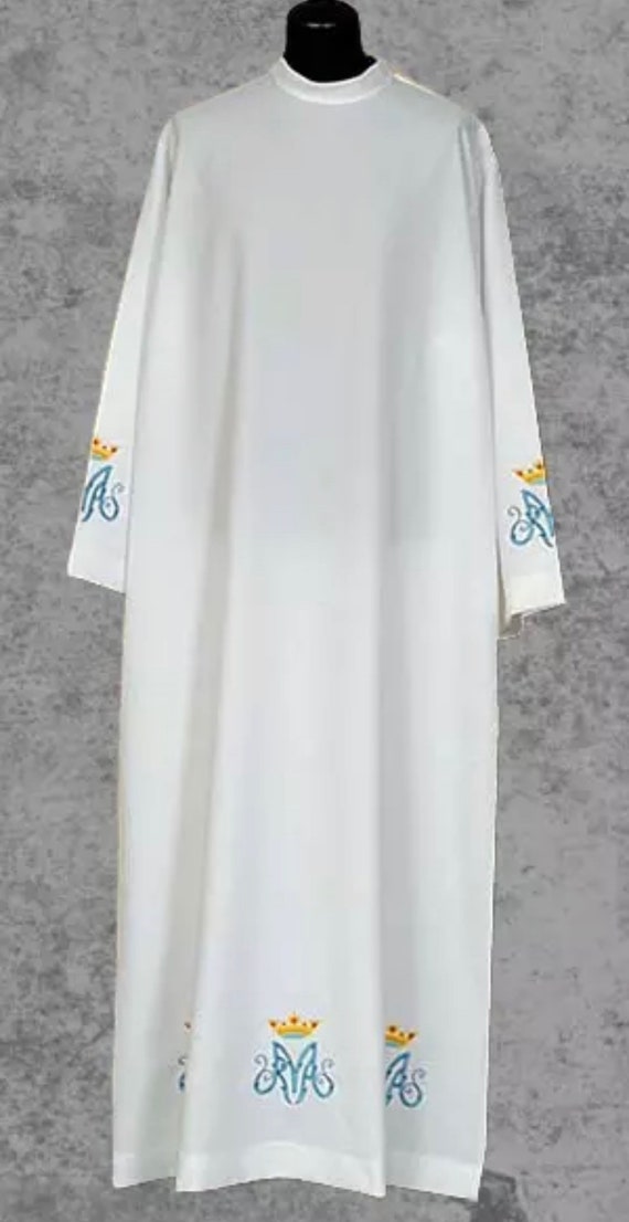 Marian Embroidered Alb Chasuble Vestments | Etsy