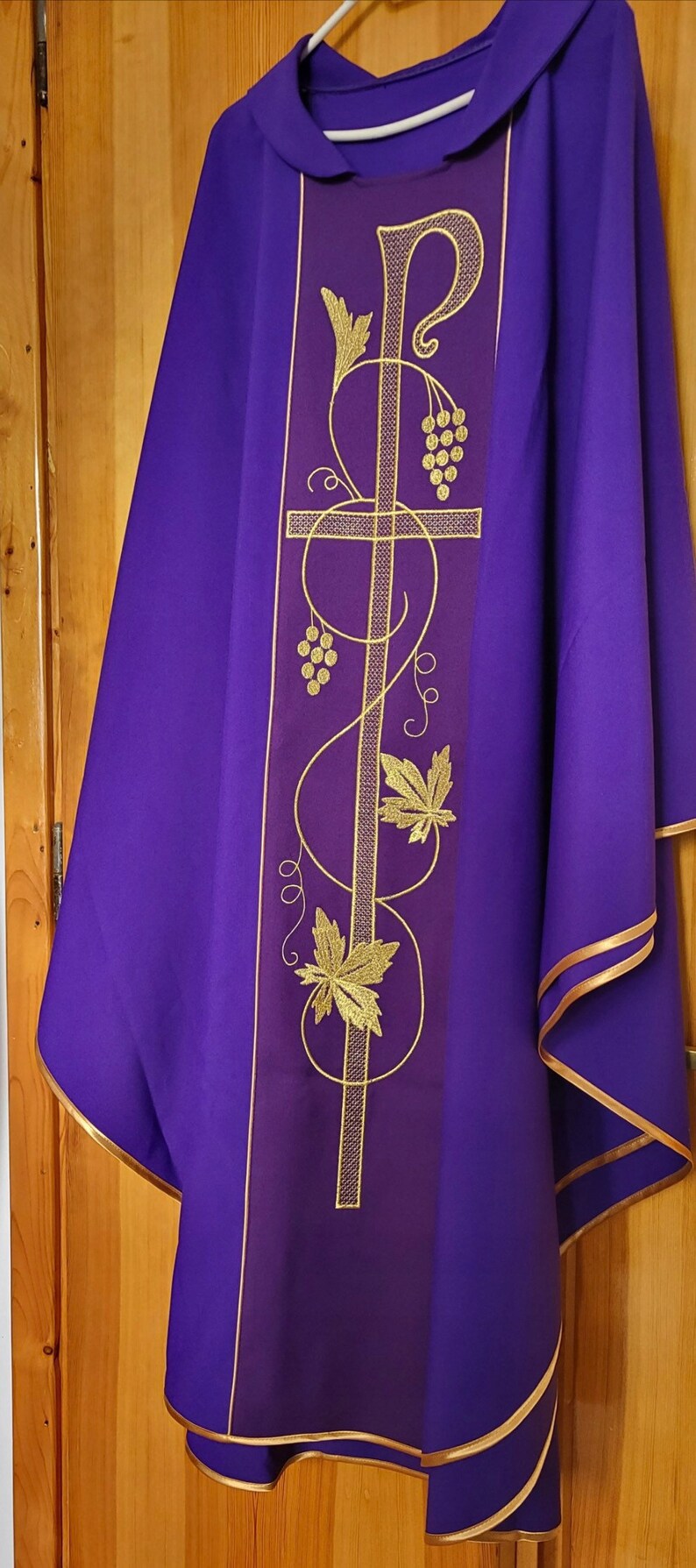 Purple Embroidered Chasuble Vestments - Etsy