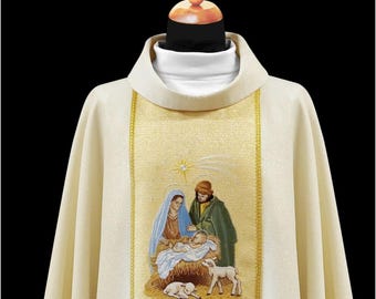 Chasuble With Holy Family Images Christmas - Etsy
