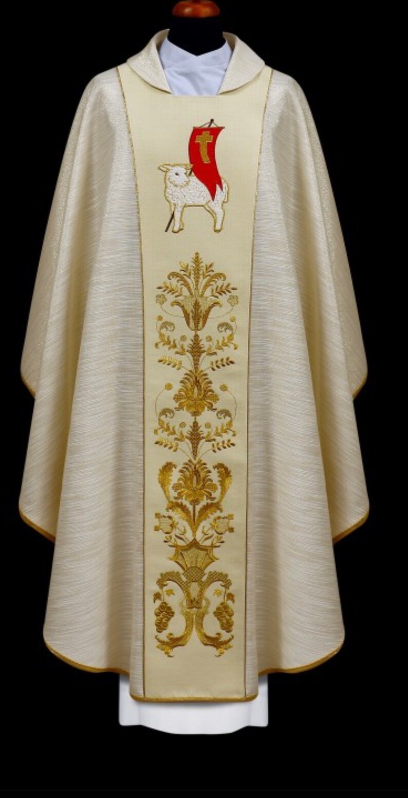 Easter Chasuble Vestment Lamb Messgewand Priestergewand Kasel Casula ...