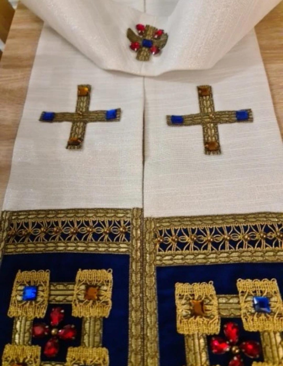Marian With Stones Table Vestments - Etsy