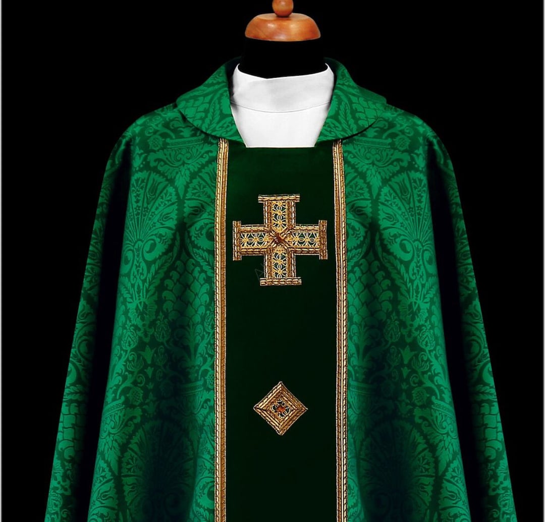 Green Chasuble Vestments Made in Italy - Etsy