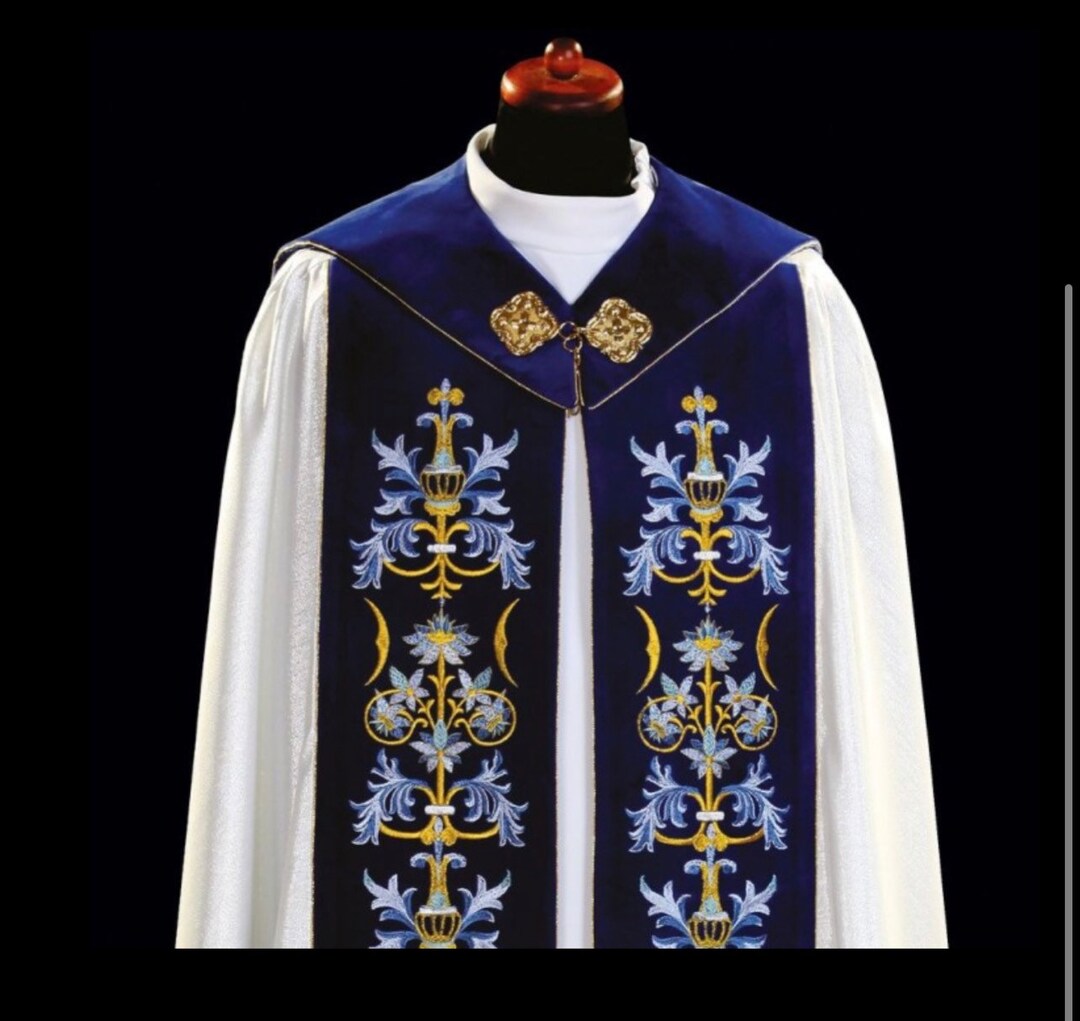 White Marian Cope Chasuble Vestments - Etsy