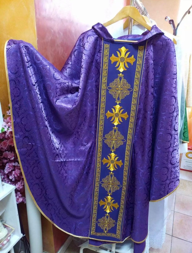 Purple Damask Chasuble Vestments - Etsy