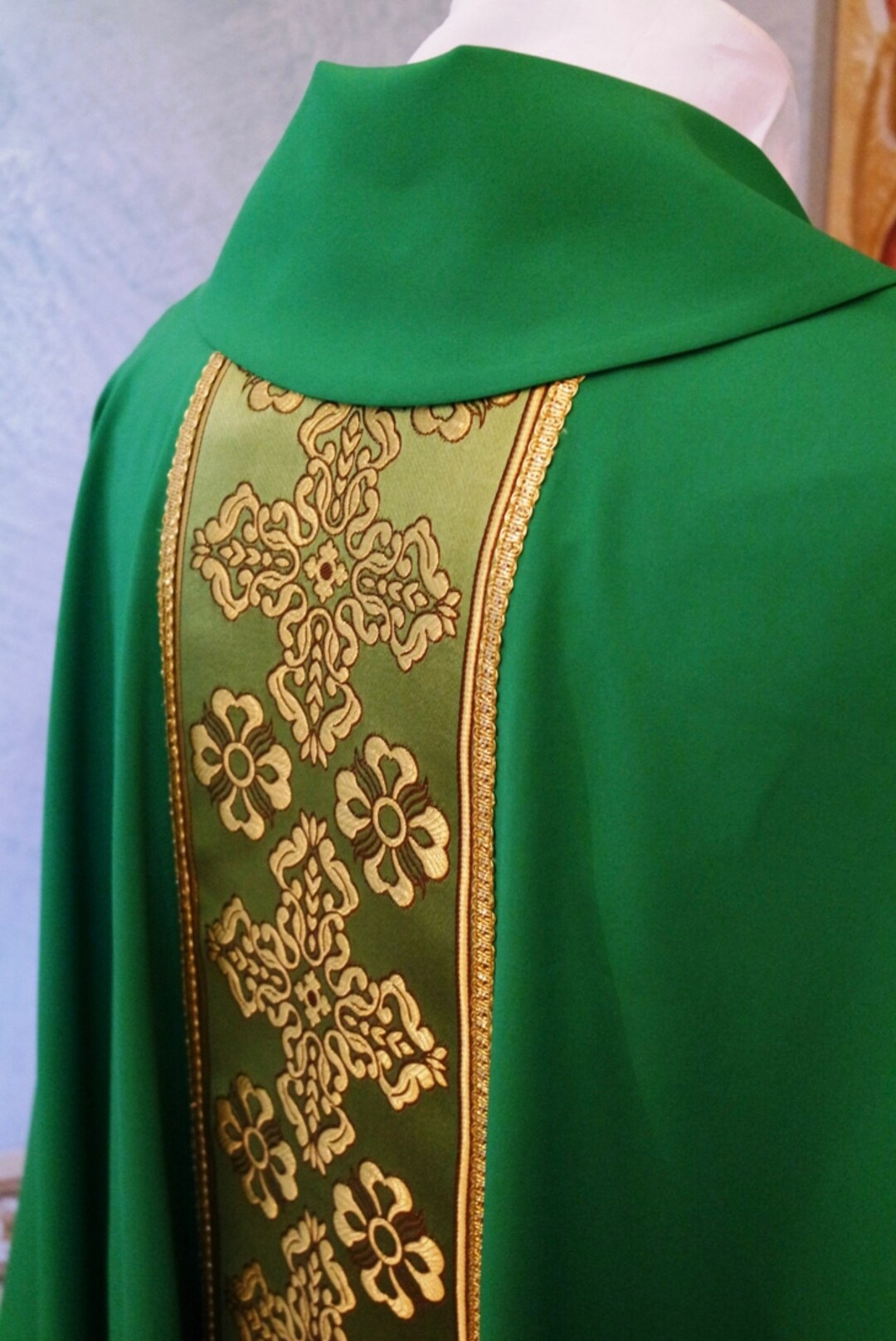 Green Italian Trim Chasuble Vestments - Etsy