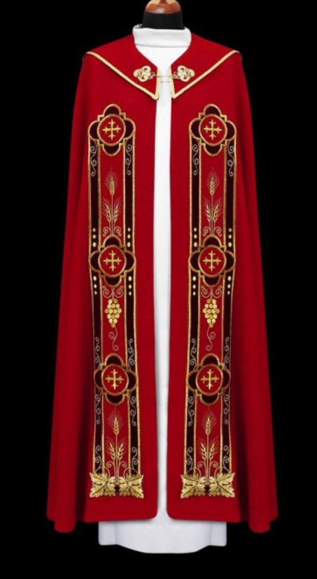 Red Cope Chasuble Vestments - Etsy