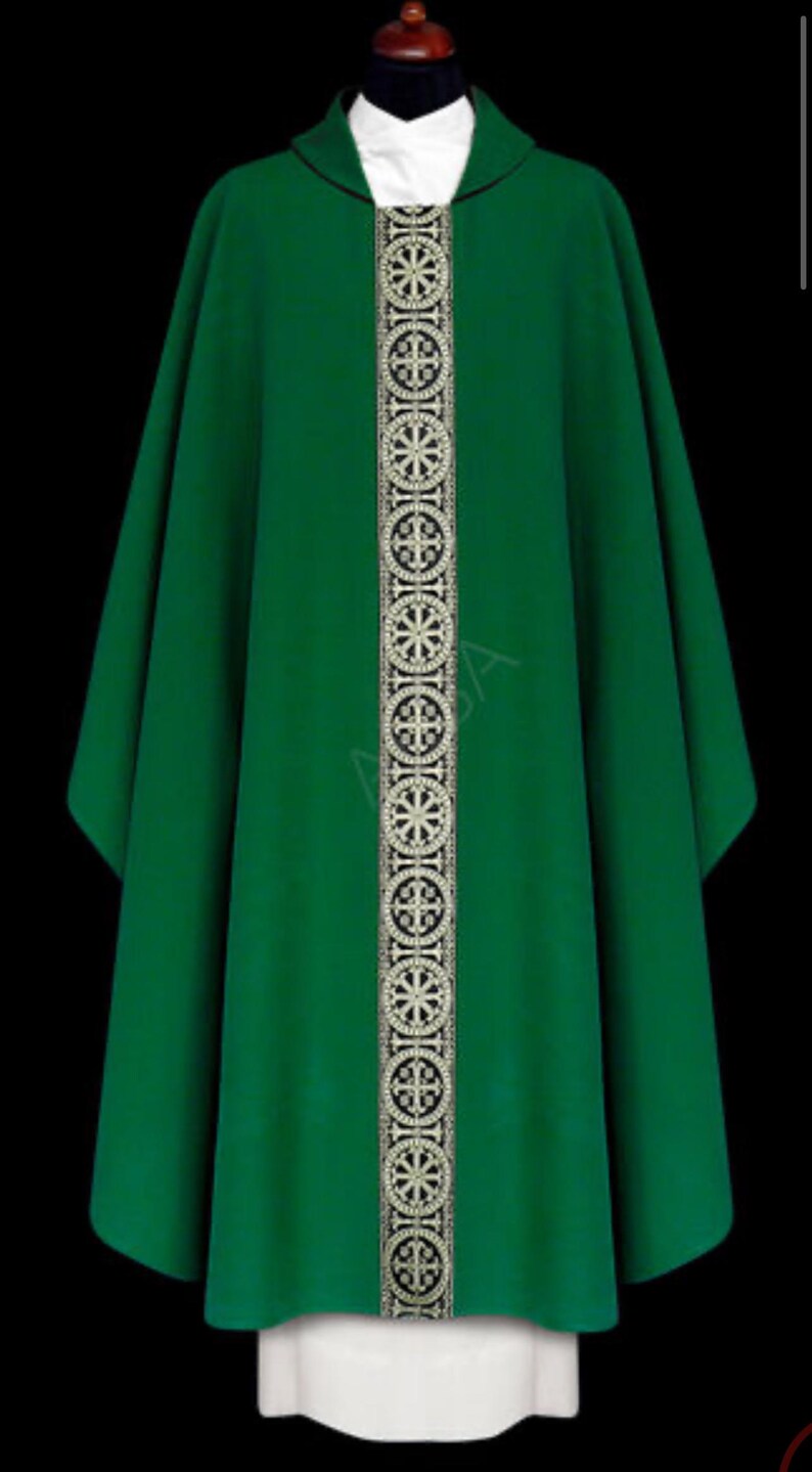 Green With Trim Chasuble Vestments - Etsy