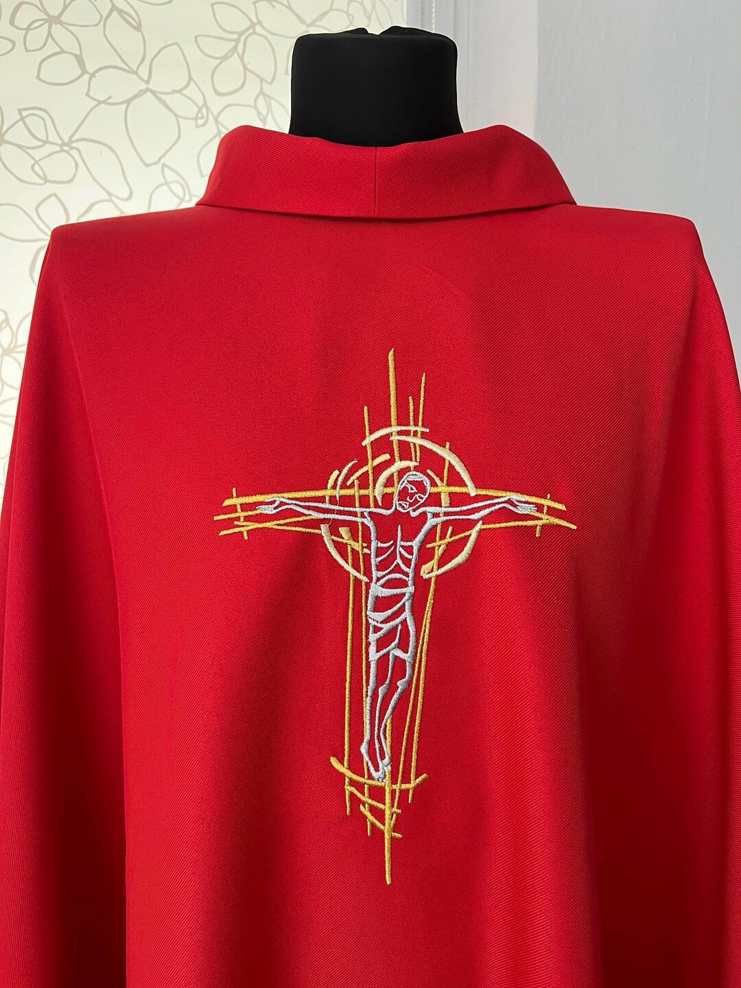 Red Chasuble Vestments Lent Passion Palm Sunday Holy Friday Messgewand ...