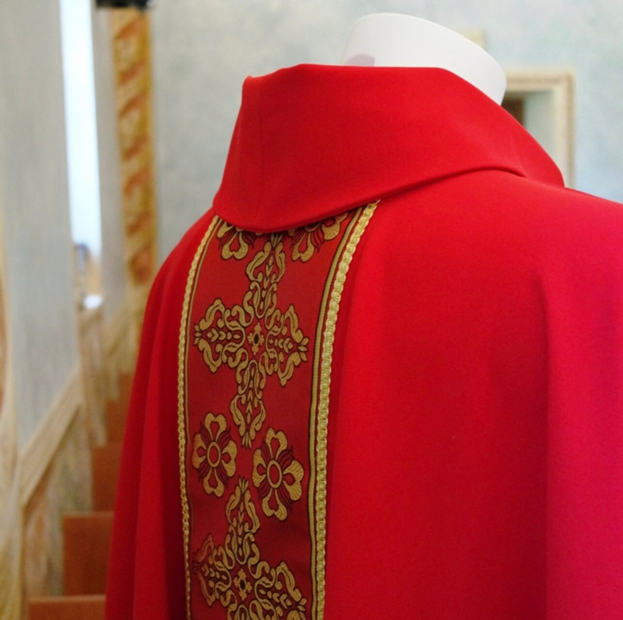 Red Italian Trim Chasuble Vestments - Etsy