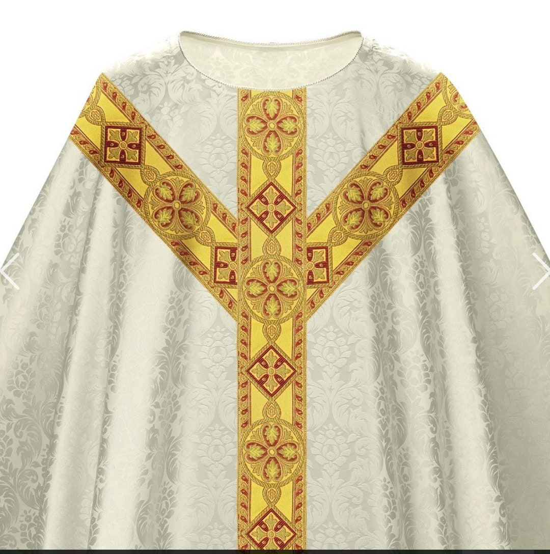 White Chasuble Vestments - Etsy
