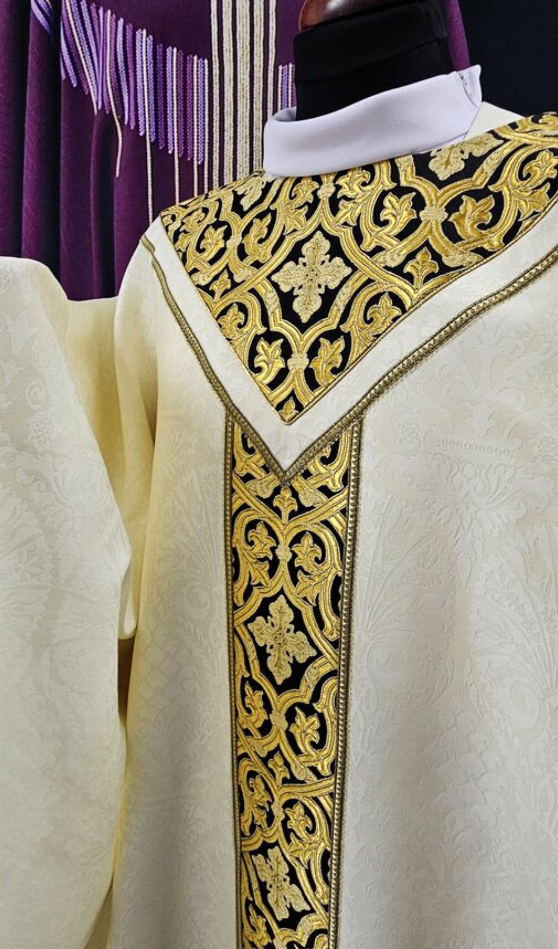 Ecru Damask Chasuble Vestments - Etsy