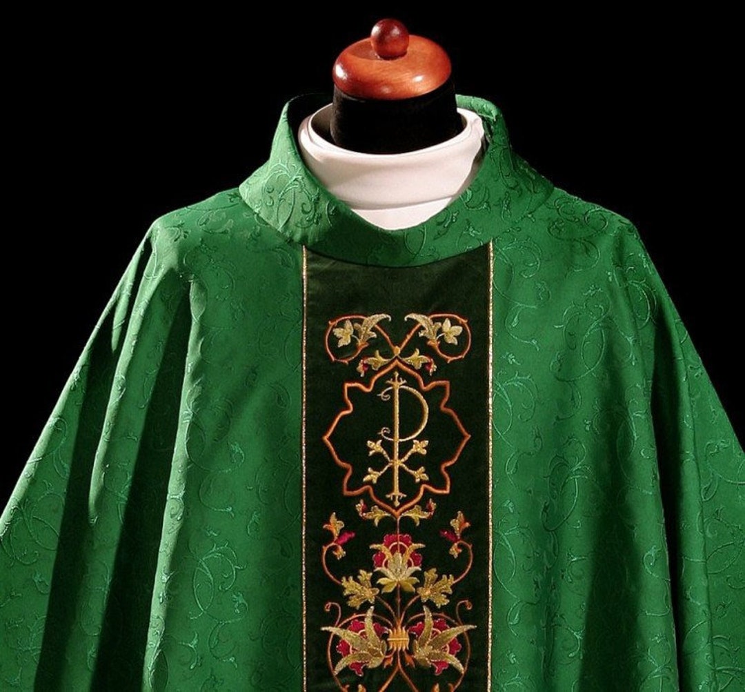 Green Damask Chasuble Vestment - Etsy
