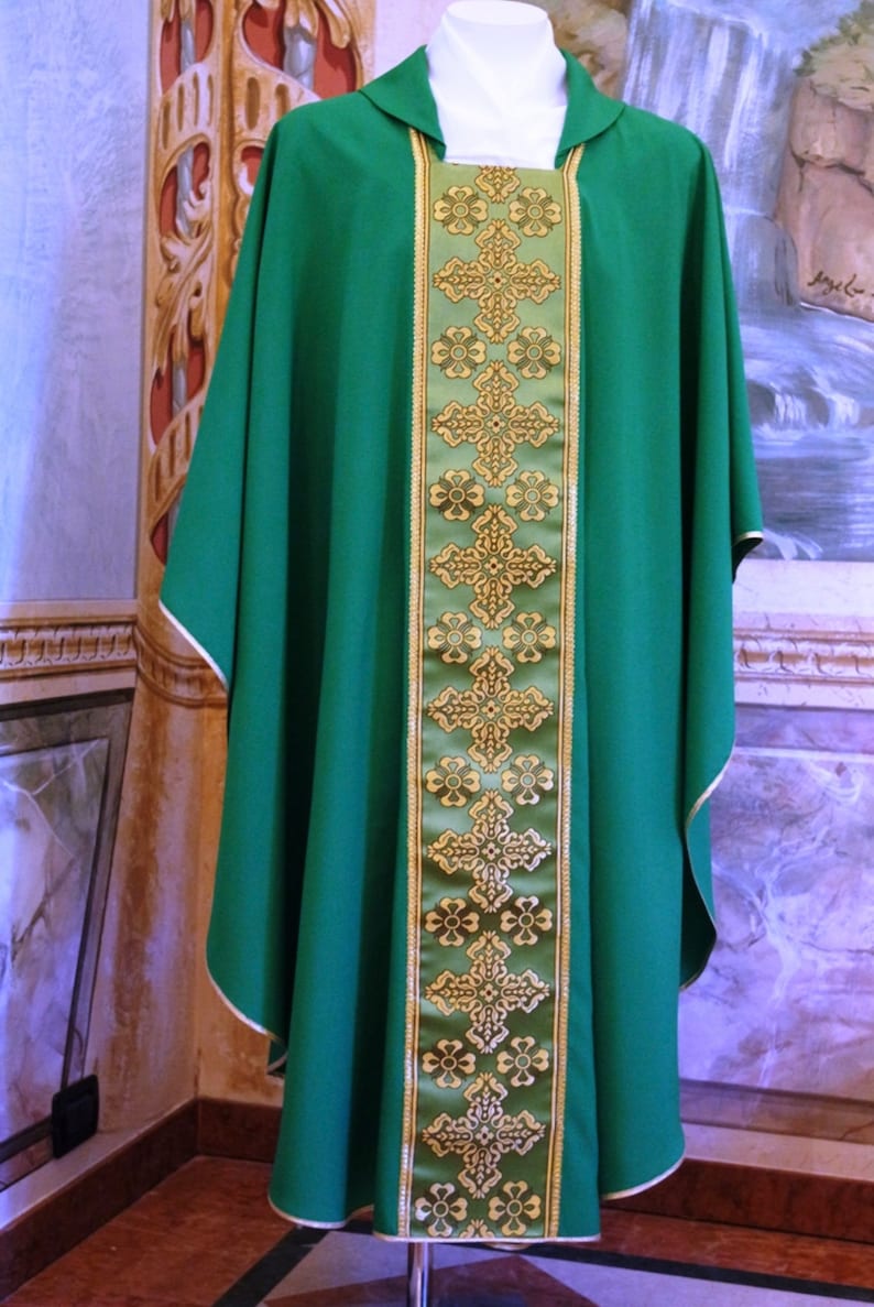 Green Italian Trim Chasuble Vestments - Etsy