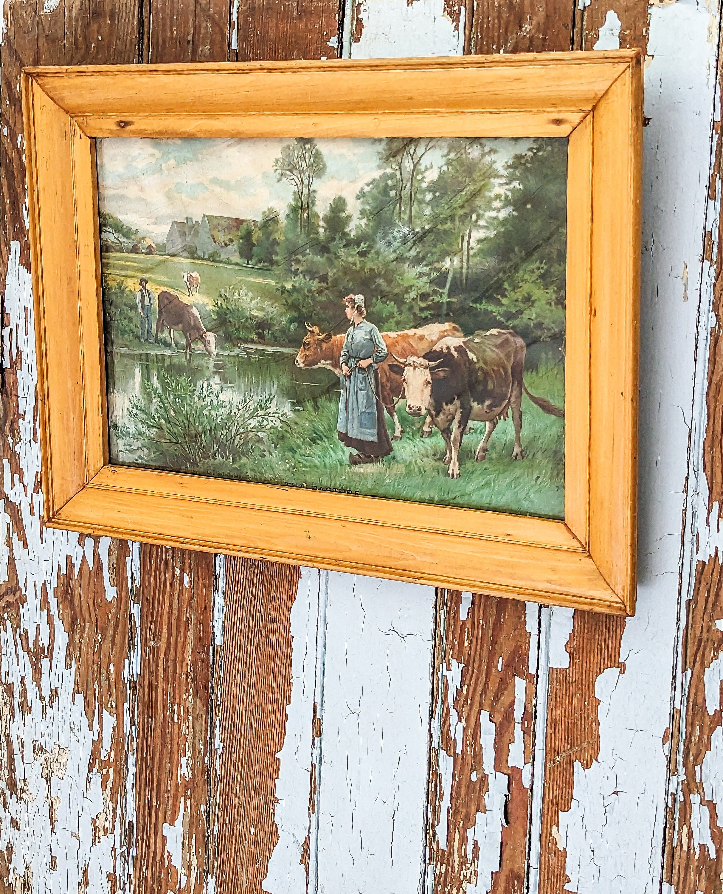 Vintage Cow Print Vintage Cow Painting Vintage Cow Art Antique Cow ...