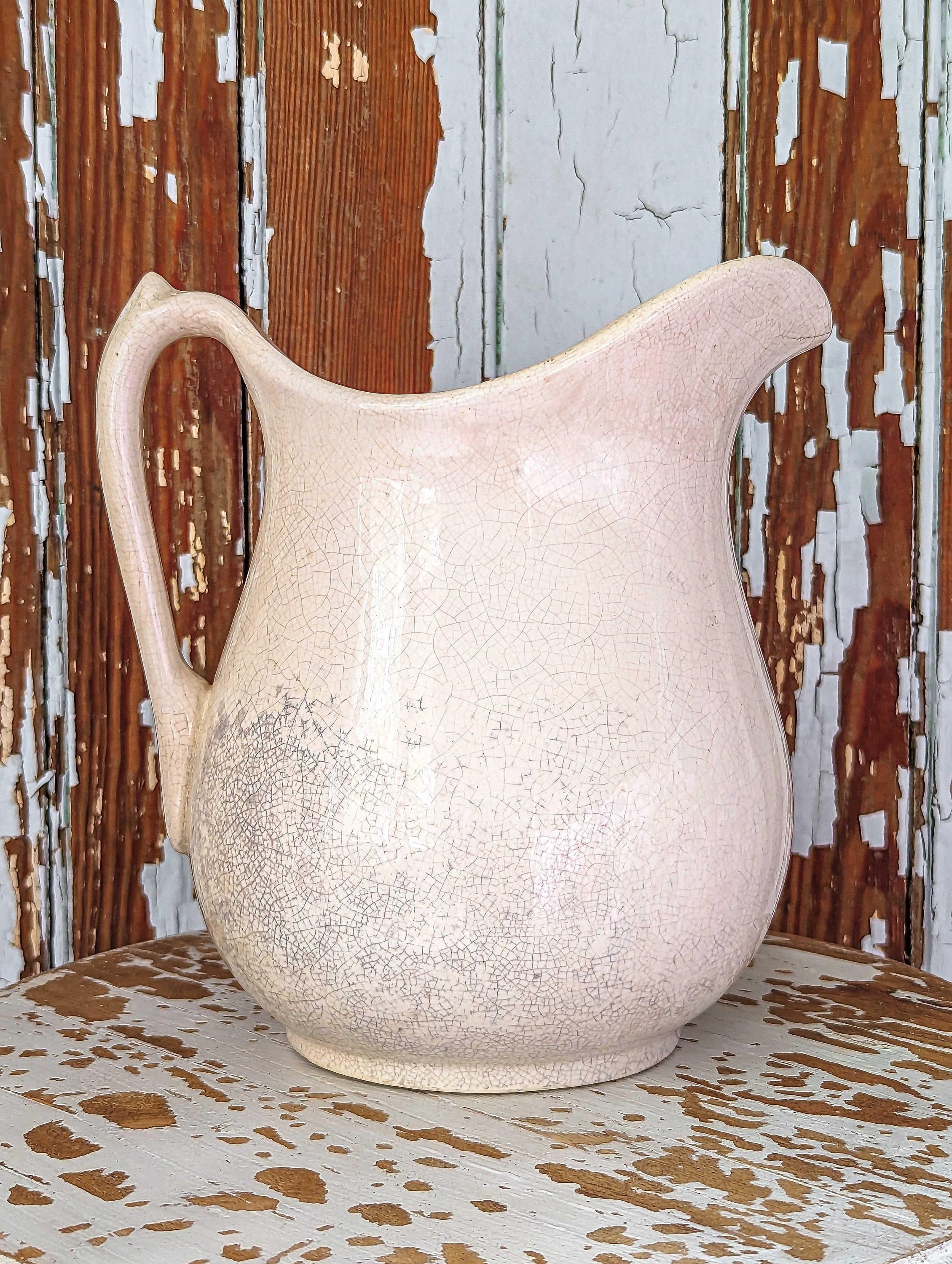 Stained Ironstone Pitcher Ironstone Pitcher Antique Ironstone Pitcher ...