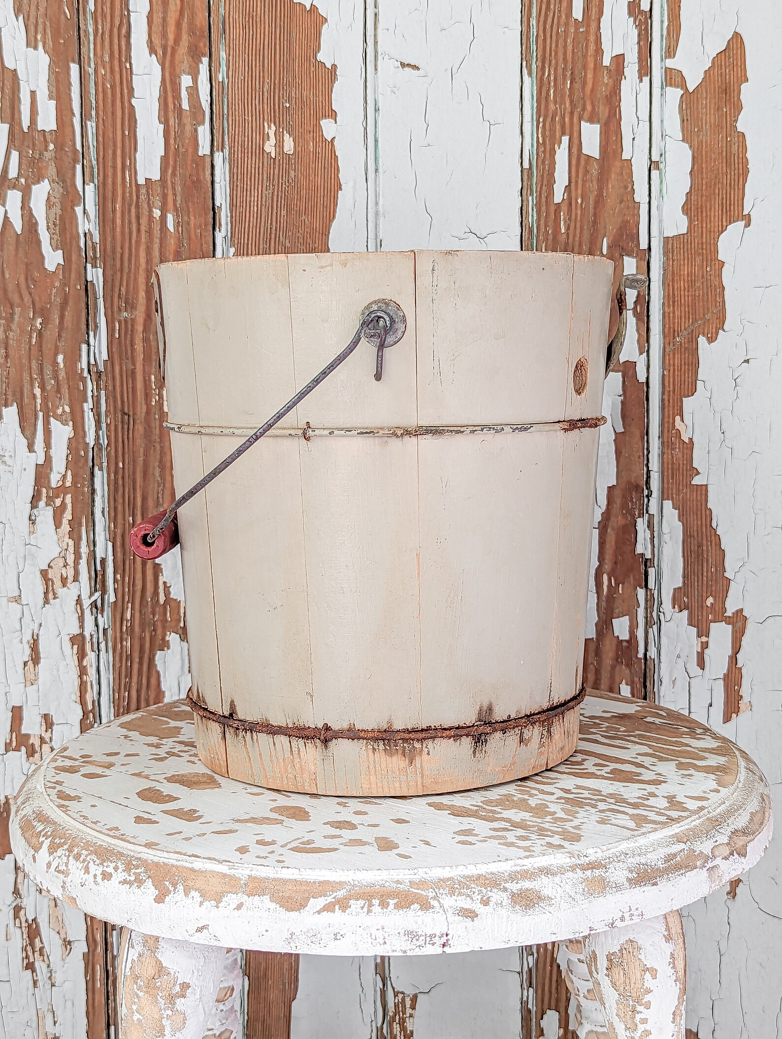 Antique Ice Cream Bucket Sap Bucket Sugar Bucket Berry Bucket Firkin ...