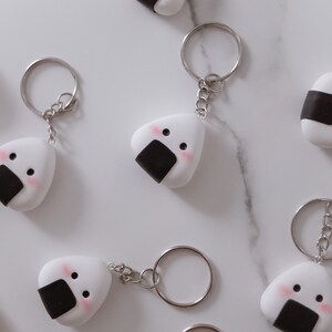 Cute Onigiri Keychain, Cute Miniature Food Keychain, Handmade Polymer ...