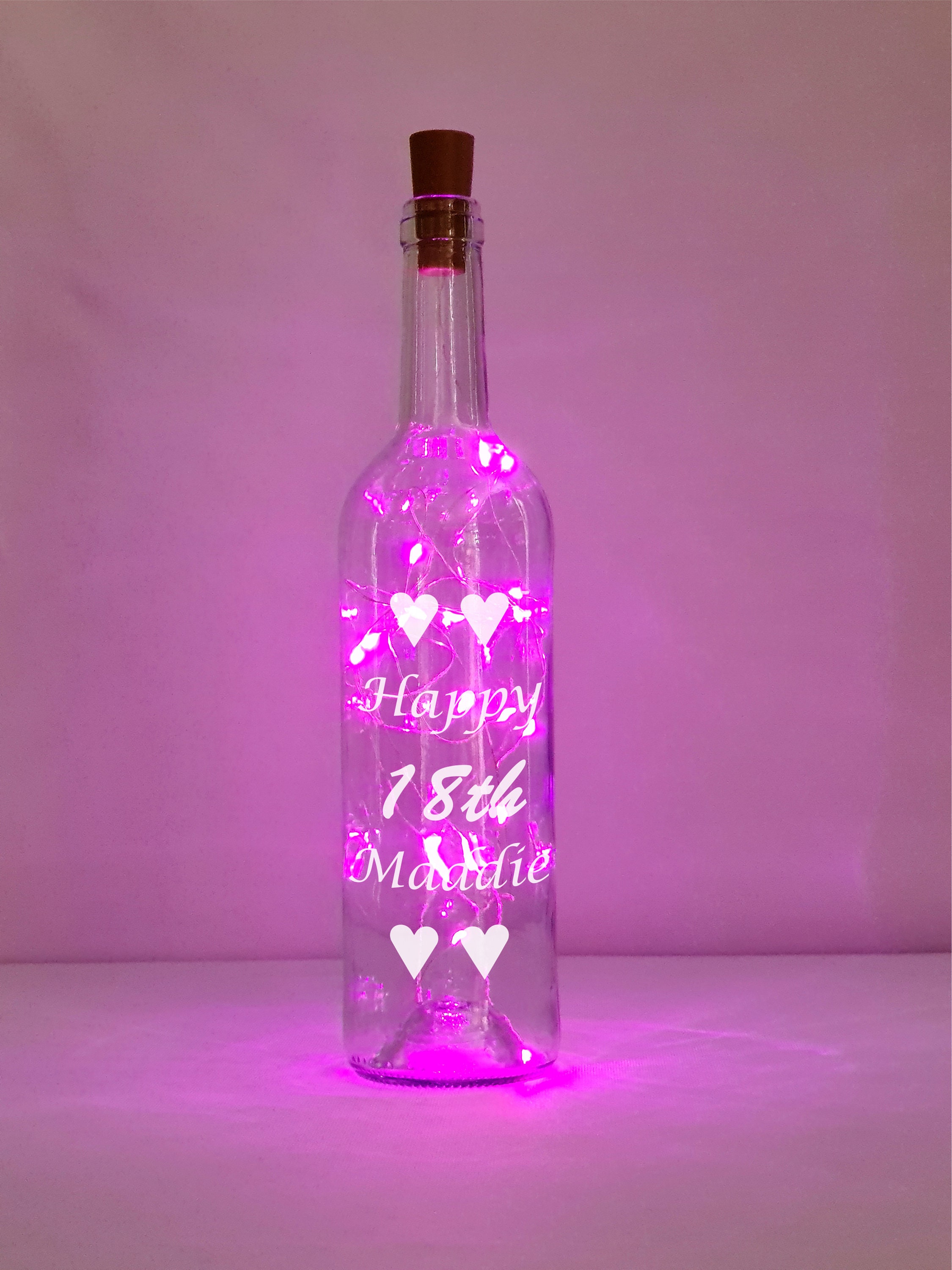Personalised 18th Birthday Gift For Her Light Up Heart Wine Etsy UK Personalised 18th Birthday Gift For Her Light Up Heart Wine Etsy UK