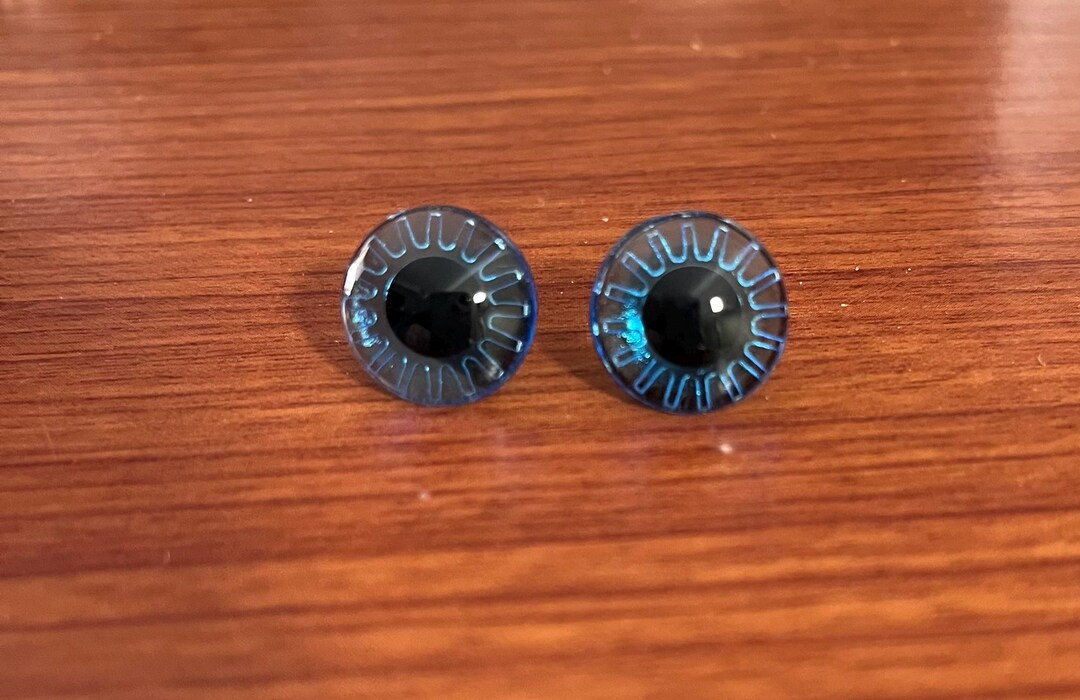 Blue Safety Eyes 14mm Textured, Doll Eyes, Troll Eyes, Starburst Eyes ...
