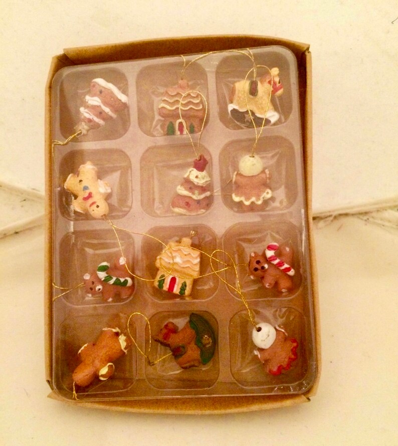 Mini Gingerbread Christmas Ornaments: Assorted Holiday Tree Decor (12 ...