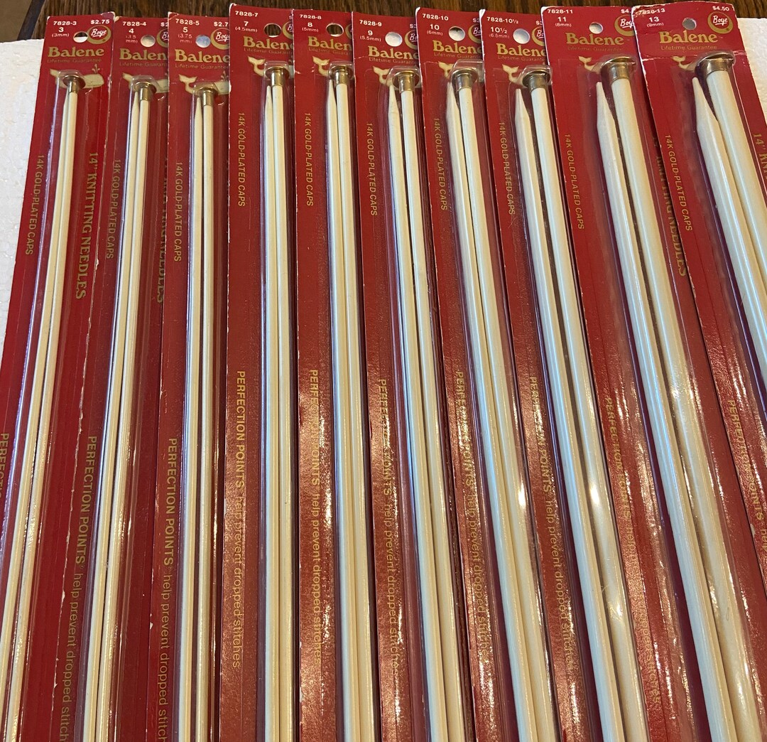 Vintage Original Balene Knitting Needles 14 Inch You Choose Size - Etsy