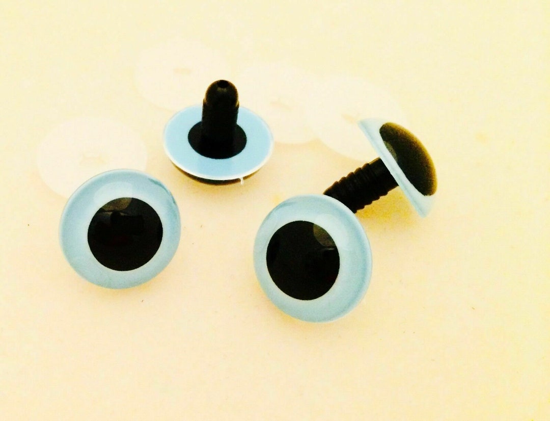 12mm Blue Eyes Safety Light Blue Safety Eyes With Washers Animal Eyes ...