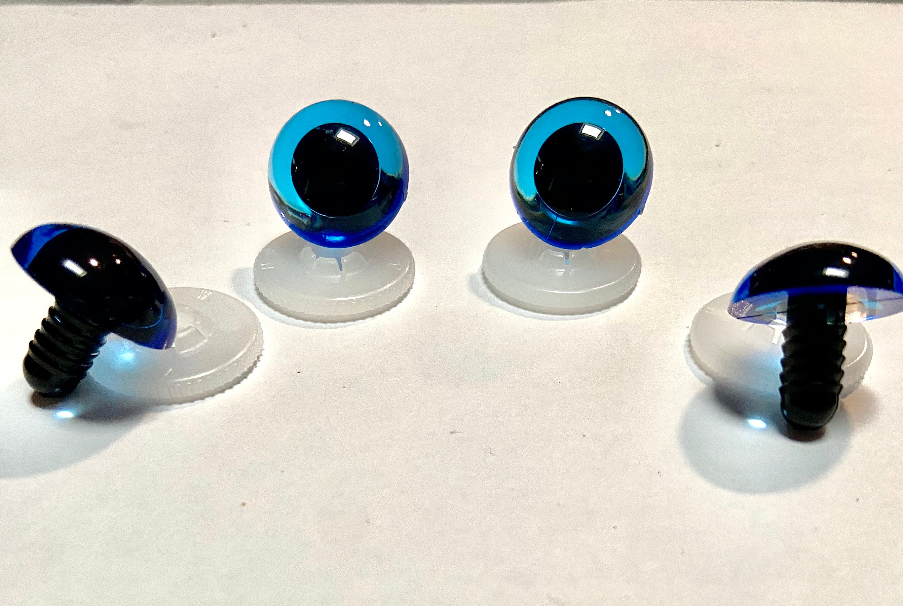 15mm Clear Blue Eyes Safety Eyes 4pcs 2pairs With Washers Animal Eyes ...