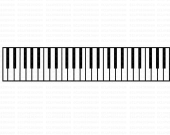Piano keys svg | Etsy
