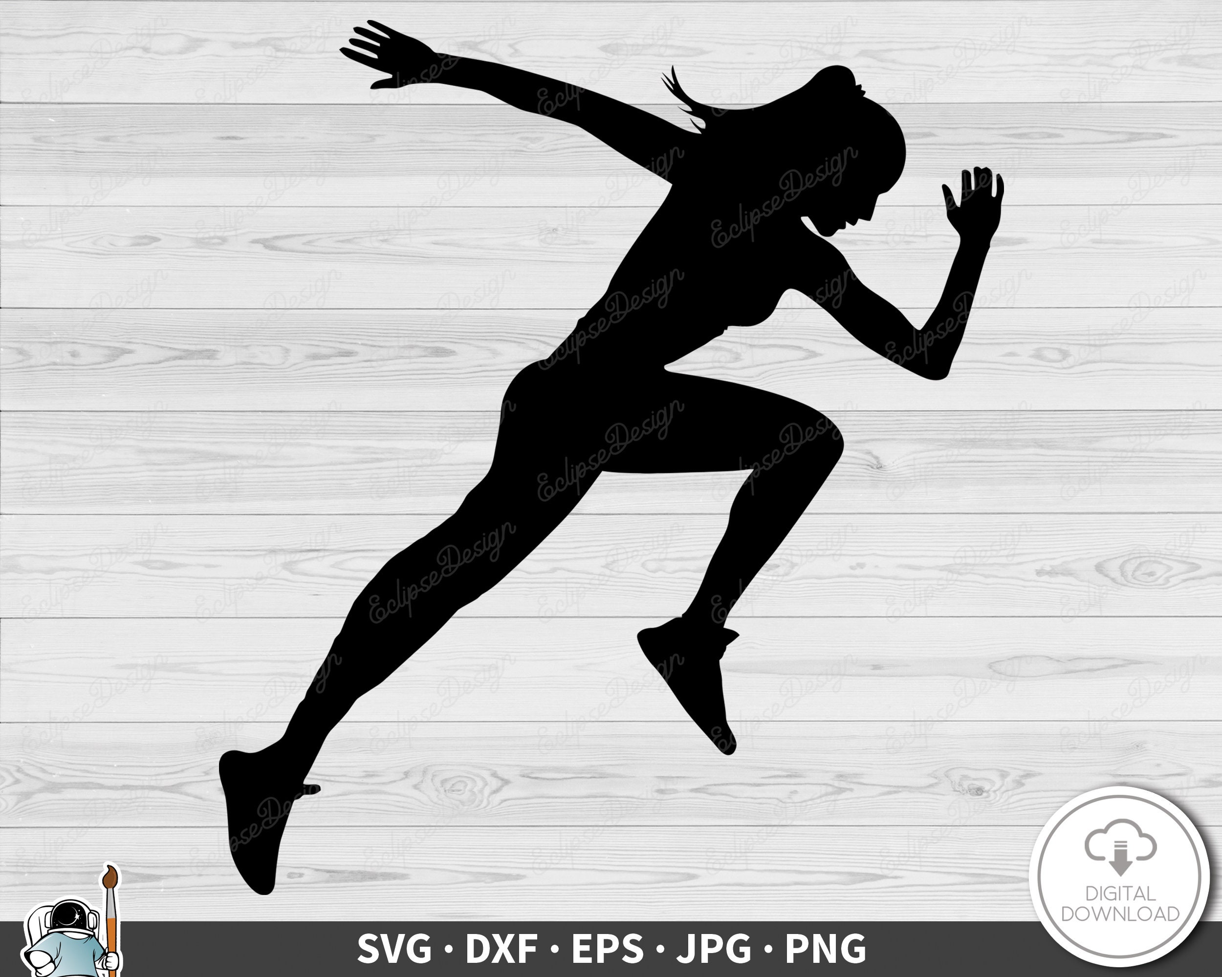Running Woman Clip Art