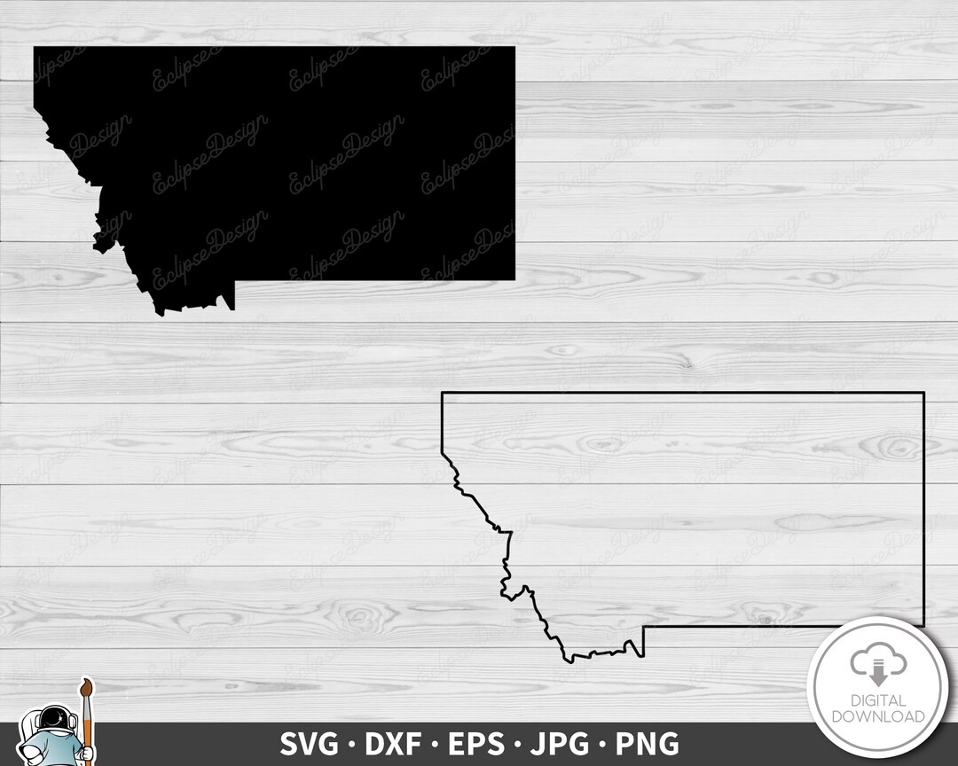 Montana SVG State Clip Art Cut File Silhouette Instant Digital Download ...